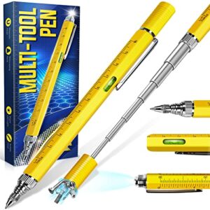 valentines day gifts for him boyfriend – multitool pen gifts for men dad husband cool gadgets with magnetic pickup tool ruler level light unique birthday father’s day gifts for men who have everything