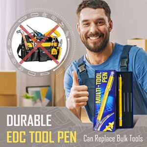 Valentines Day Gifts for Him Boyfriend - Multitool Pen Gifts for Men Dad Husband Cool Gadgets with Magnetic Pickup Tool Ruler Level Light Unique Birthday Father's Day Gifts for Men Who Have Everything