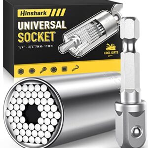 Hinshark Gifts for Men, Super Universal Socket Tool, Birthday Gifts for Men, Cool Gadgets Tools for Men, Mens Gifts for Him, Dad, Boyfriend, Husband, Grandpa, Unique Gifts for Men Who Have Everything