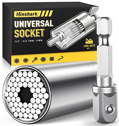 Hinshark Gifts for Men, Super Universal Socket Tool, Birthday Gifts for Men, Cool Gadgets Tools for Men, Mens Gifts for Him, Dad, Boyfriend, Husband, Grandpa, Unique Gifts for Men Who Have Everything