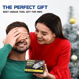 Hinshark Gifts for Men, Super Universal Socket Tool, Birthday Gifts for Men, Cool Gadgets Tools for Men, Mens Gifts for Him, Dad, Boyfriend, Husband, Grandpa, Unique Gifts for Men Who Have Everything