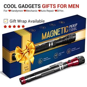 Gifts for Men Dad,Magnet Tool Telescoping Magnetic Pickup Light,22"" Extending Magnet Stick Cool Tool Gadget for Men,Unique Birthday Gift for Men HIM,HER,Husband,Grandpa, Stuff for Hard to Reach Place