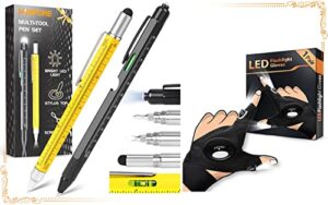 hanpure tool gifts for men stocking stuffers multi tool pen and led flashlight gloves cool gadgets set for dad birthday women christmas unique pocket multitool