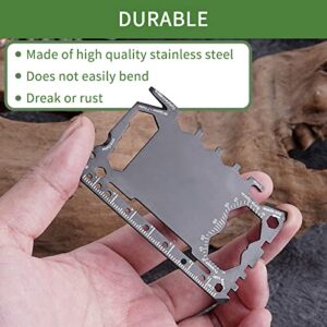 2Pack Credit Card Multitool Quick Repair Home Improvement Pocket Survival 43 in 1 Multi-Tool Card with Bottle Opener Fish Spear