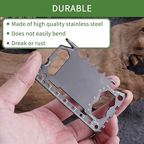 2Pack Credit Card Multitool Quick Repair Home Improvement Pocket Survival 43 in 1 Multi-Tool Card with Bottle Opener Fish Spear