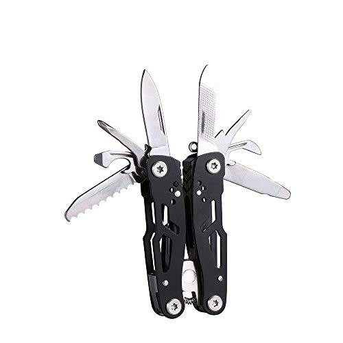 MINI Multitool Pliers,  Birthday Christmas Gifts for Men Boyfriend Dad Husband Women, Pocket Knife 14-In-1, Rugged and Practical Portable Computer and Bike Gadgets, Black Camping and Survival Tools