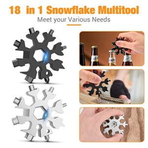 Stocking Stuffers for Men, 18 in 1 Snowflake Multitool Gifts for Men,9 in 1 Multitool Pen Set, Christmas Gifts for Men