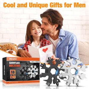 Stocking Stuffers for Men, 18 in 1 Snowflake Multitool Gifts for Men, 9 in 1 Multitool Pen Set, Christmas Gifts for Men