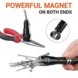 LED Magnetic Pickup Tool, Christmas Stocking Stuffers Gifts for Men Cool Stuff Gadgets, Telescoping Magnet Pickup Tools Extendable 22", Unique Birthday Gift for Dad, Grandpa for Hard to Reach Place