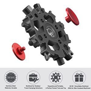 Snowflake Multitool Gifts for Men Dad, Upgrade 22-in-1 Multi Tool, Unique Birthday Gifts for Boyfriend Husband Grandpa, Cool Gadgets for Outdoor Travel Camping