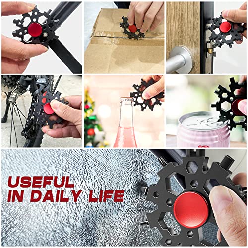 Snowflake Multitool Gifts for Men Dad, Upgrade 22-in-1 Multi Tool, Unique Birthday Gifts for Boyfriend Husband Grandpa, Cool Gadgets for Outdoor Travel Camping