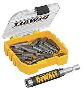 dewalt dwaf2058cs 18 pc. compact magnetic drive guide set, yellow