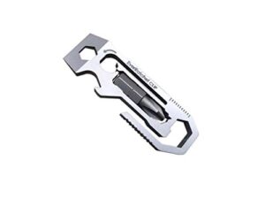 everratchet clip ratcheting keychain multitool (titanium – original)