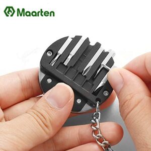 Maarten Multitool with Key chain, Gifts for Dad Men, Upgraded 7 in 1 Stainless Steel Multifunctional Multi Mini EDC Coin Pocket Tool, Bicycle Repair for Survival Camping Outdoor