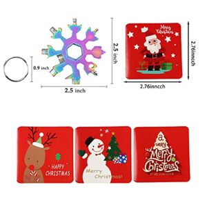 18-in-1 Snowflake Multi-Tool, Stainless Steel Snowflake Multi-Tool Snowflake Tool Card 18-in-1 Multi-Tool Card Compact Snowflake Tool Multi Instrument Snowflake Tool Color+Gift