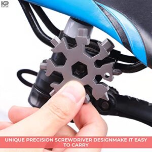 6Pcs Snowflake Multitool Keychain Screwdriver - Pocket Screwdriver Keychain Bottle Opener Keychain Multitool Key Can Opener - Snowy Portable 18-in-1 Stainless Steel Snowflake Multi-Tool for Men