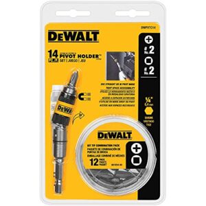 dewalt pivot bit holder set, 14-piece (dwpvtc14)