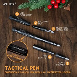 Gifts for Men Him Dad,Tactical Pen,Christmas Stocking Stuffers for Men,Groomsman Gifts,Valentines Day Anniversary Birthday Gifts for Husband,Father's Day Gifts for Dad