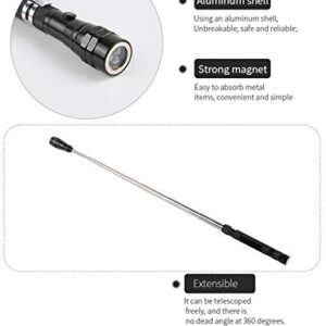 FZFR Magnetic Pickup Tool Lights - Telescoping Magnet Pick Up Gadget Tool with LED Lights for Men, DIY Handyman, car maintenance worker, electrical maintenance worker, birthday gift for boyfriend