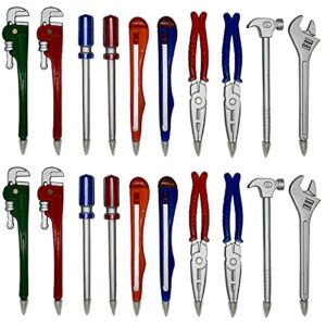 maydahui 20pcs hardware hand tool pens novelty shape black ink ballpoint pen pipe wrench pincer pliers art knife spanner hammer screwdriver for school skilled worker