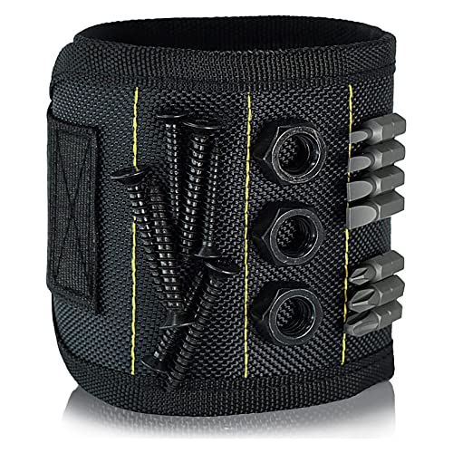 Magnetic Wristband for Holding Screws,Nails, Drilling Bits,Magnetic Wrist Tool Holder Belts with Strong Magnets, Cool Gadgets for Men, women, DIY Handyman ,Dad, husband, Boyfriend, Carpenter