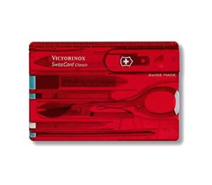 victorinox swiss army swisscard pocket knife, ruby, 81mm