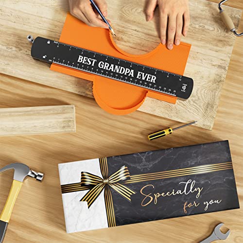 Best Gifts for Grandpa from Granddaughter Grandson Grandkids - 10'' Contour Gauge Profile with Lock Valentine Gifts Woodworking Gadget Tools - Funny Birthday Christmas Gift for Grandfather New Grandpa