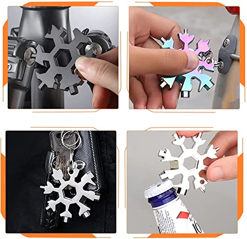 18-in-1 Snowflake Multi-Tool Tool Key Chain Tool Outdoor Travel Camping Adventure Daily Tool Handy Tool Christmas gift for Men Boyfriends Kids