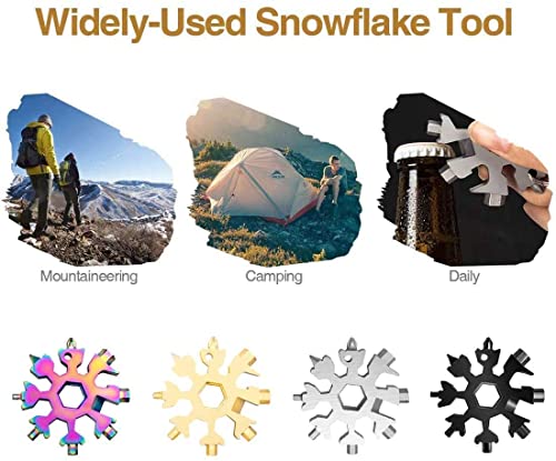 18-in-1 Snowflake Multi-Tool Tool Key Chain Tool Outdoor Travel Camping Adventure Daily Tool Handy Tool Christmas gift for Men Boyfriends Kids