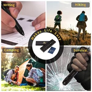 Gift for Men, ACKZOT Multitool Pen with Ballpoint Pen/Glass Breaker/Compass/Whistle/Fire Starter/Bottle Opener/Screwdriver, Cool Gadget for Camping / Survival, Unique Father's Day Gift