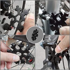 Snowflake Multitool 18-in-1Stainless Steel Snowflake Multi Tool Father s Day Gifts from Daughter Son Kids Snowflake Gadget Gifts with Key Ring Carabiner Clip and Storage Bag for Dad Father