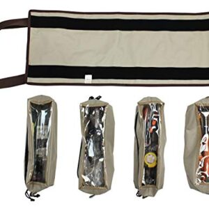 ZORMY Large Tool Roll Organizer, Roll Up Pouch Bag Zipper Wrench Tool Roll Up Bag with Adjustable Strap, Tool Organizer Carrier Bag - 4 Removeable Handy Small Tools Bag