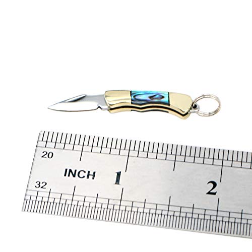 Tiny Folder Miniature Gadgets Collection Knife, Eastern Delights Pocket Smallest Multi Tool (Green Shell)