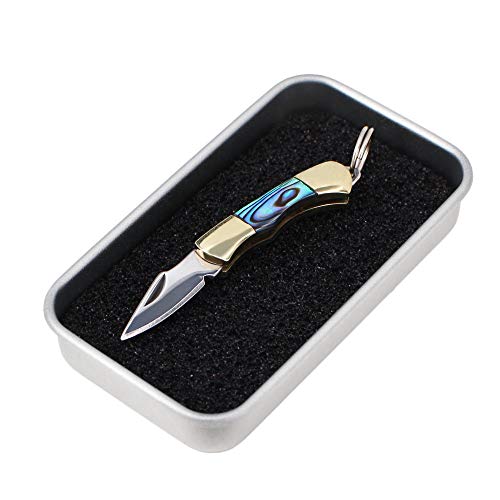 Tiny Folder Miniature Gadgets Collection Knife, Eastern Delights Pocket Smallest Multi Tool (Green Shell)