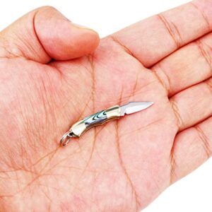 Tiny Folder Miniature Gadgets Collection Knife, Eastern Delights Pocket Smallest Multi Tool (Green Shell)