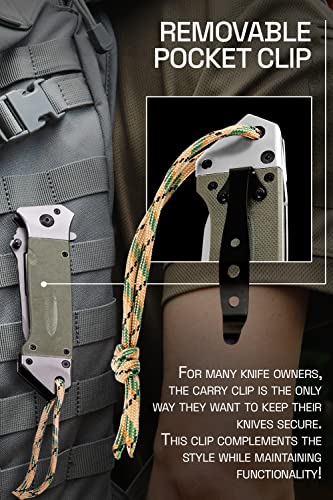 Pocket Knife Spring Assisted Knife - Folding Tactical Knives Japanese Tanto Blade Knives - Ninja Assisted Opening Knife - Best for Camping Hiking EDC Work Knife Birthday Christmas Gifts for Men 6688