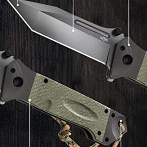 Pocket Knife Spring Assisted Knife - Folding Tactical Knives Japanese Tanto Blade Knives - Ninja Assisted Opening Knife - Best for Camping Hiking EDC Work Knife Birthday Christmas Gifts for Men 6688