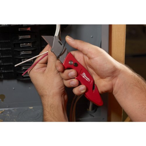 Milwaukee 48-22-1901 Fastback Press and Flip Utility Knife with Belt Clip and Onboard Wire Stripping