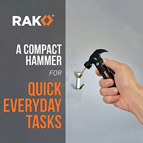 RAK Multitool Hammer - Valentine's Day Gifts For Men - Compact DIY Survival Multi Tool W/Screwdriver, Pliers, Bottle Key, Knife, Saw and More - Backpacking Gear & Camping Accessories