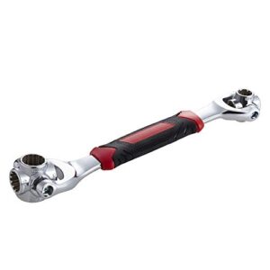 lichamp 48-in-1 socket wrench, flexible multi functional dog bone with rubber handle, 360 degree rotating head, any size standard spanner tool for home auto repair and more