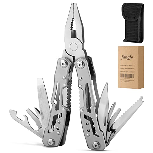 14-In-1 Multitool Pliers，Premium Portable Multi Tool ，with Safety Locking Professional Stainless Steel Multitool Pliers Pocket Knife,Apply to Survival, Camping, Gifts for Dad Husband Boyfriend