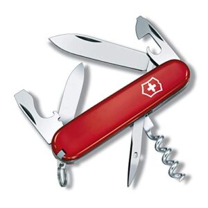 victorinox swiss army tourist pocket knife, red, 84mm