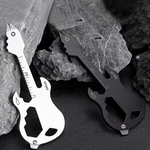 mying 2pcs 12 in 1 multitool, cool gadgets for men, multipurpose tool for bottle opener, screwdriver, wrench, ruler,guitar shaped portable