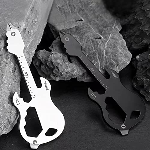 MYing 2pcs 12 in 1 Multitool, Cool Gadgets for Men, Multipurpose Tool for Bottle Opener, Screwdriver, Wrench, Ruler,Guitar Shaped Portable