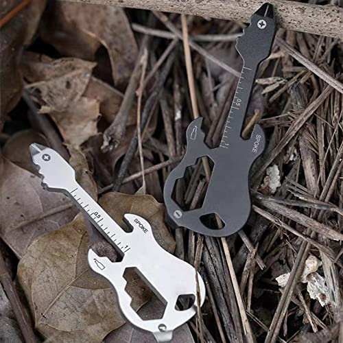 MYing 2pcs 12 in 1 Multitool, Cool Gadgets for Men, Multipurpose Tool for Bottle Opener, Screwdriver, Wrench, Ruler,Guitar Shaped Portable