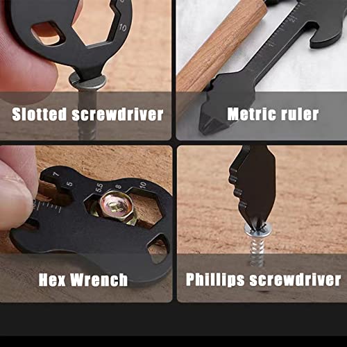 MYing 2pcs 12 in 1 Multitool, Cool Gadgets for Men, Multipurpose Tool for Bottle Opener, Screwdriver, Wrench, Ruler,Guitar Shaped Portable