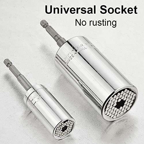 Universal Socket Tool Set,(11-32mm) Power Drill Manual Wrench Adapter,Stocking Stuffers Gifts for Men,by WXTDM