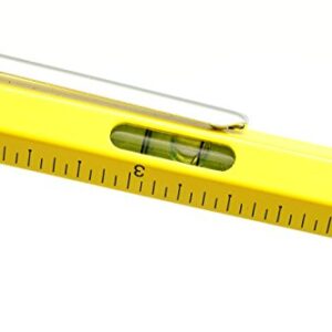 Screwdriver Pen Pocket Multi-Tool By EdgeWorks – Multi-Functional & Sturdy Aluminum DIY Tool, With Screwdriver, Stylus, Bubble Level, Ruler & Phillips Flathead Bit, Unique Gift Idea - Yellow