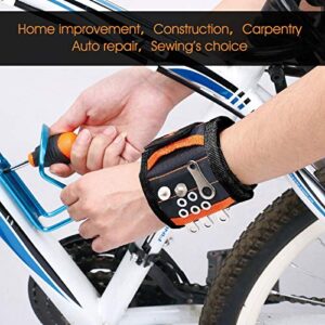 Magnetic Wristband, Best DIY Gifts for Men Dad, Tools for Men Magnetic Tool Wristband with Powerful Magnets, Carpenter Men Gadgets Gifts Wrist Tool Holder for Holding Screws, Nails, Drill Bits Unique