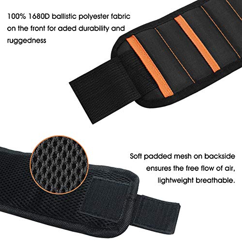 Magnetic Wristband, Best DIY Gifts for Men Dad, Tools for Men Magnetic Tool Wristband with Powerful Magnets, Carpenter Men Gadgets Gifts Wrist Tool Holder for Holding Screws, Nails, Drill Bits Unique